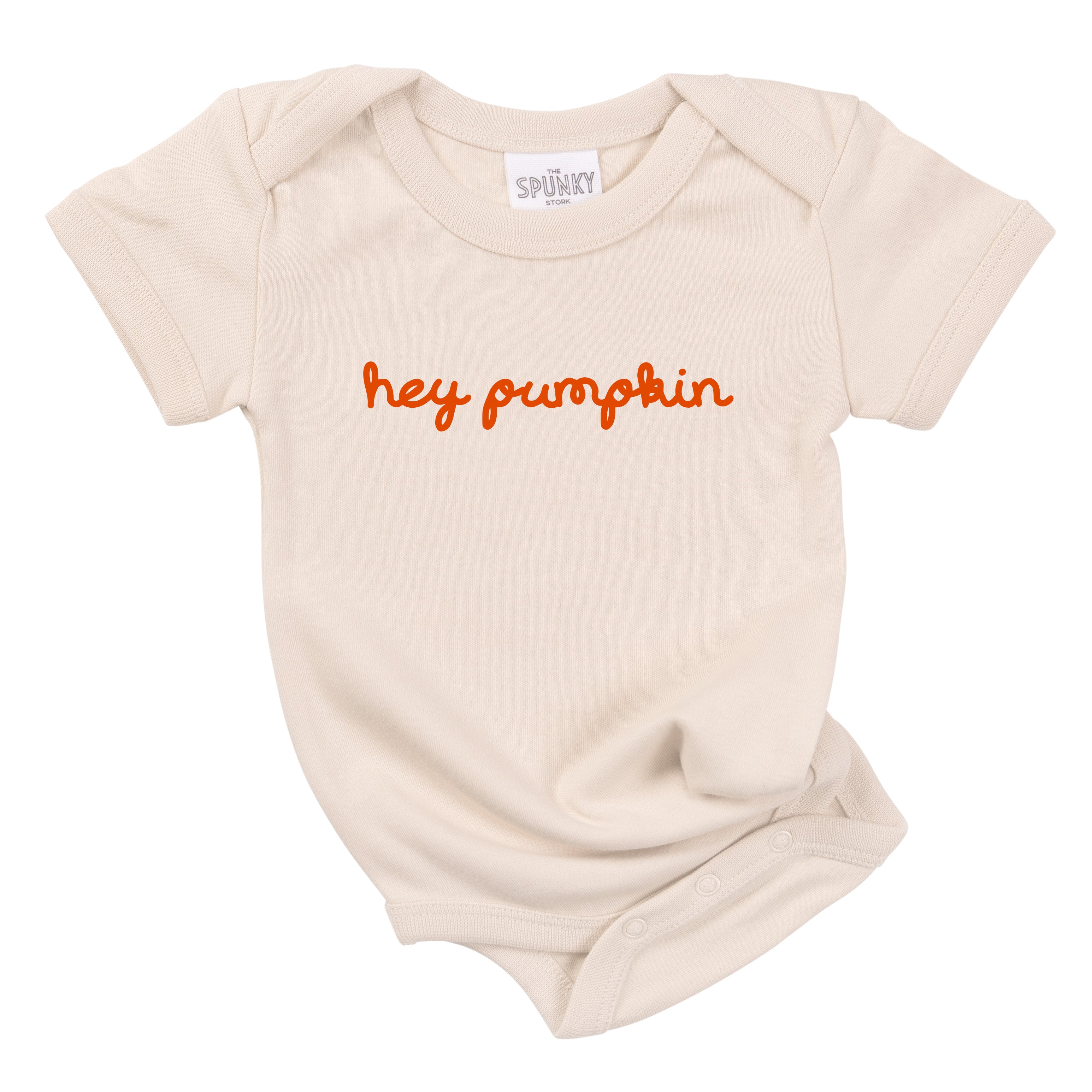 The Spunky Stork - Hey Pumpkin Halloween Organic Baby Toddler Shirt