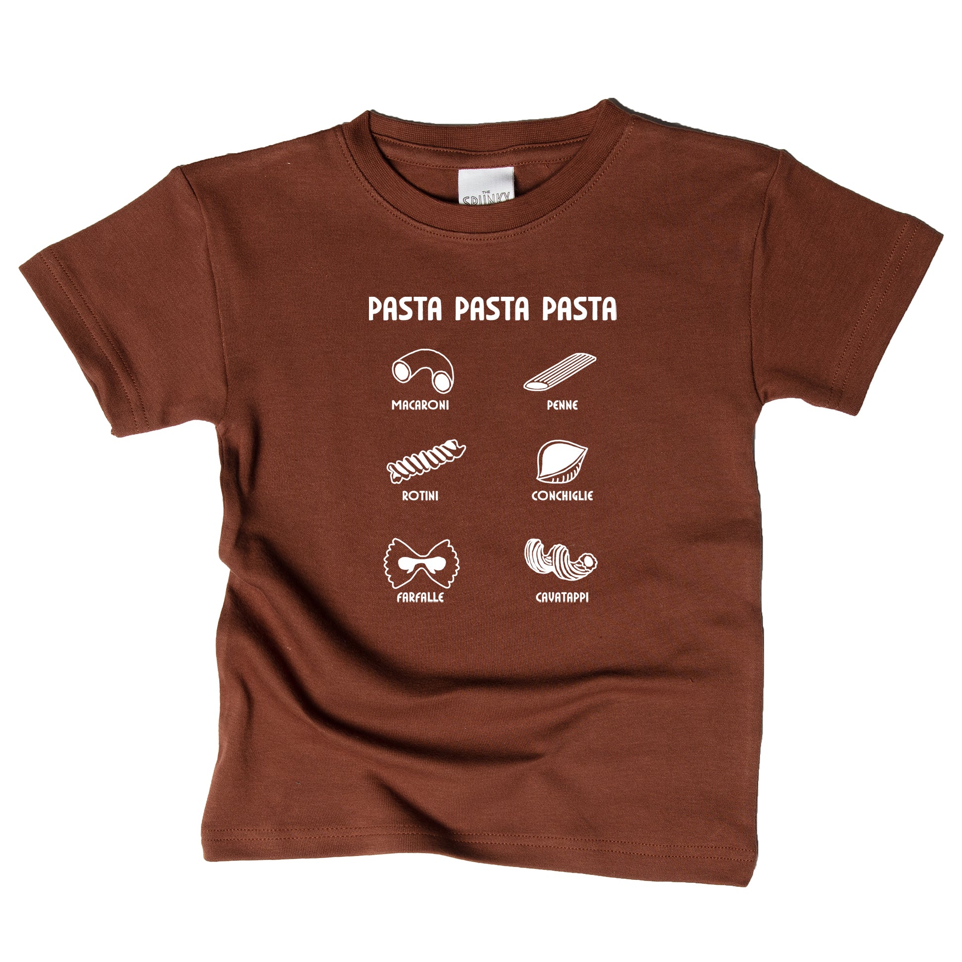 The Spunky Stork - Pasta Chart Foodie Cute Italian Baby Toddler Shirt