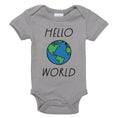 Hello World Organic Cotton Baby Bodysuit | The Spunky Stork