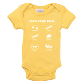 The Spunky Stork - Pasta Chart Foodie Cute Italian Baby Toddler Shirt